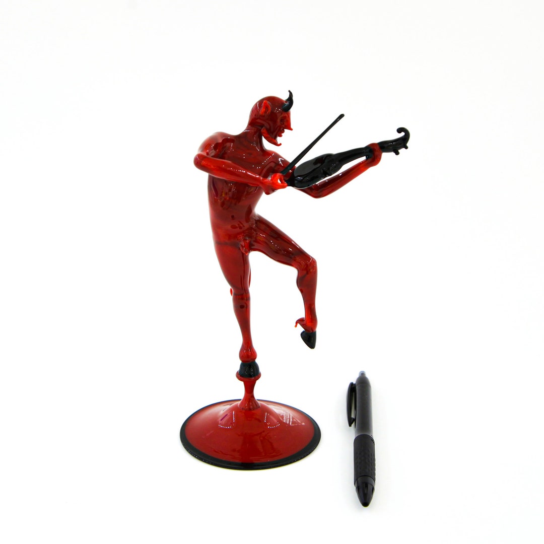 Red Devil Violinist Big Size - Murano Glass - Etsy