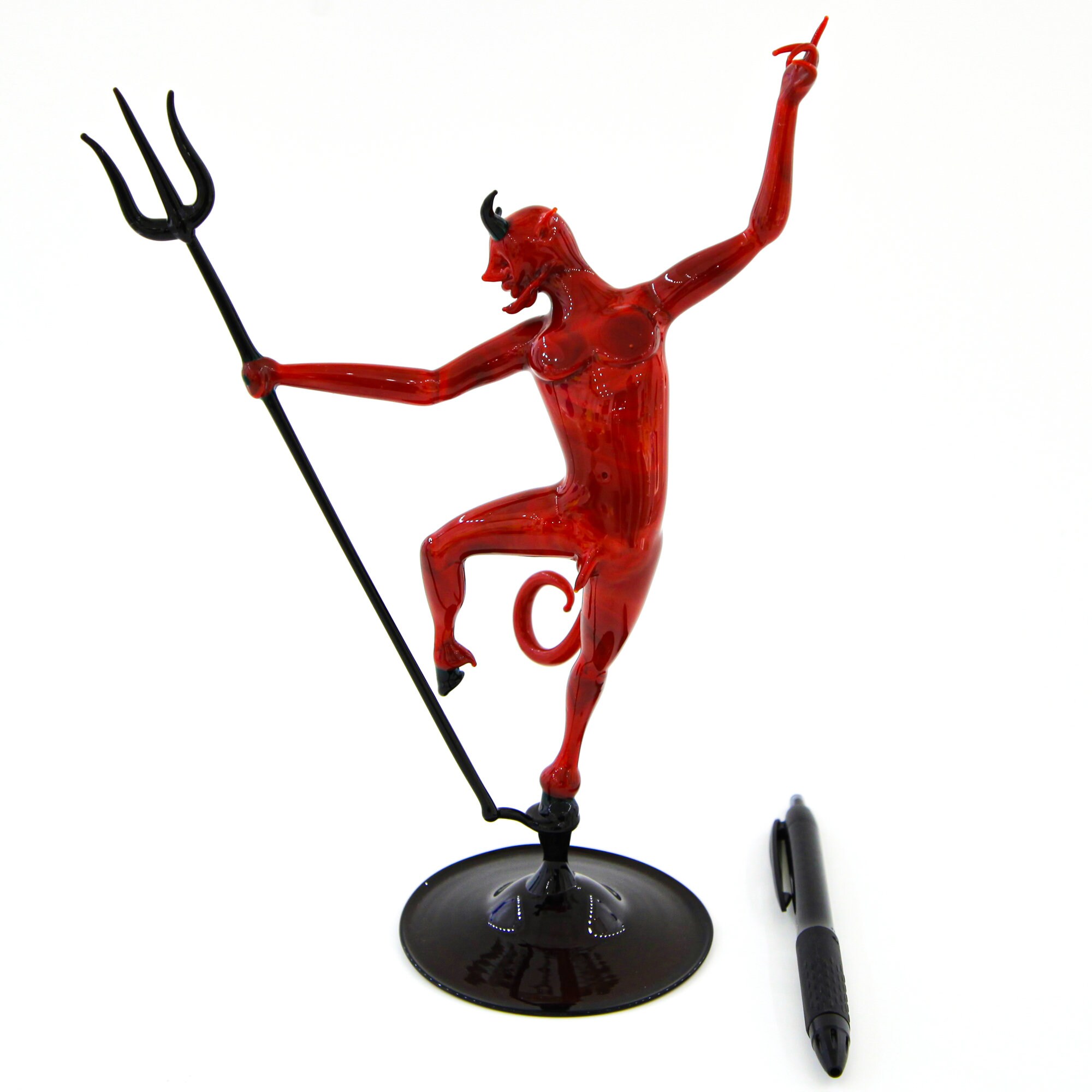 Devil With Pitchfork Big Size Murano Glass - Etsy
