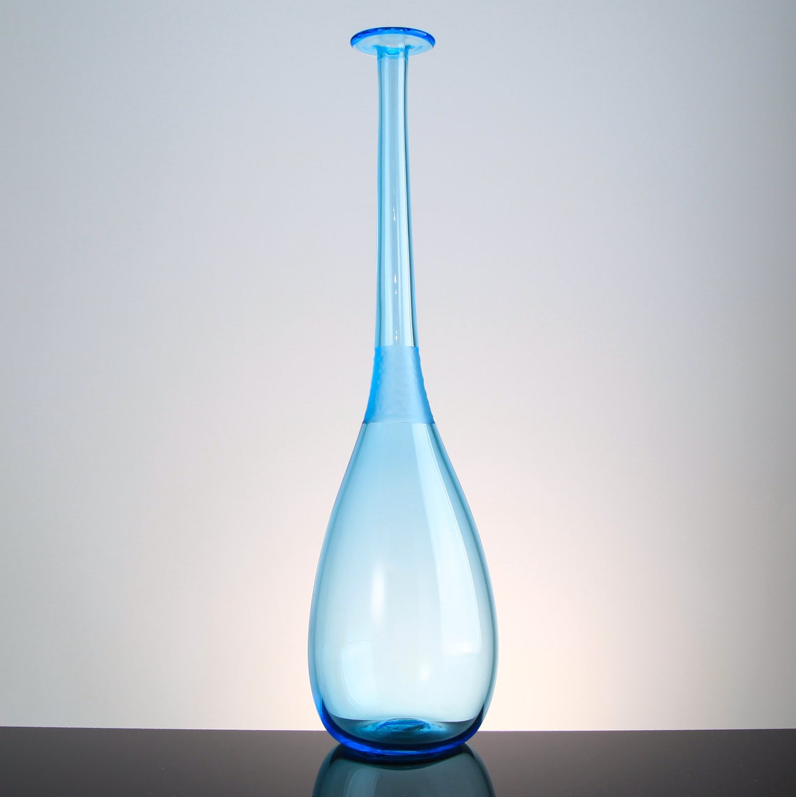 Light Blue Bottle " the Elegance of the Shapes " - Murano Glass - Etsy