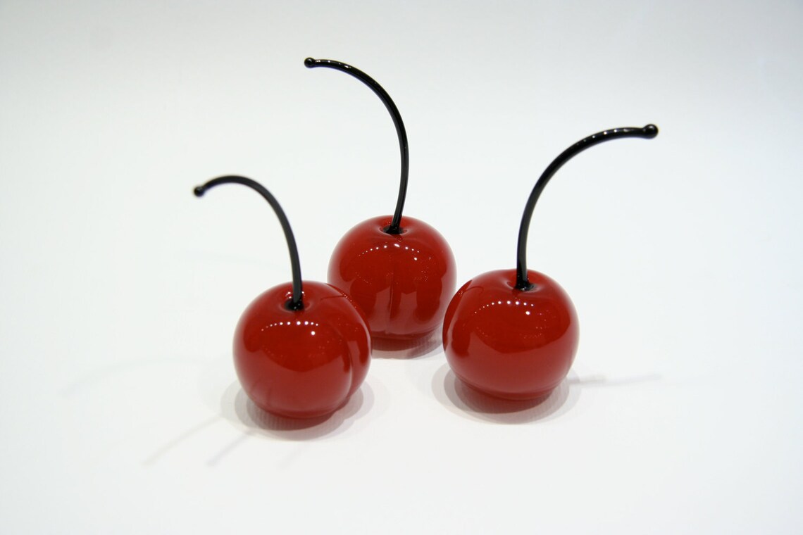 Love Cherries Five Pieces Real Size - Murano Glass - Etsy