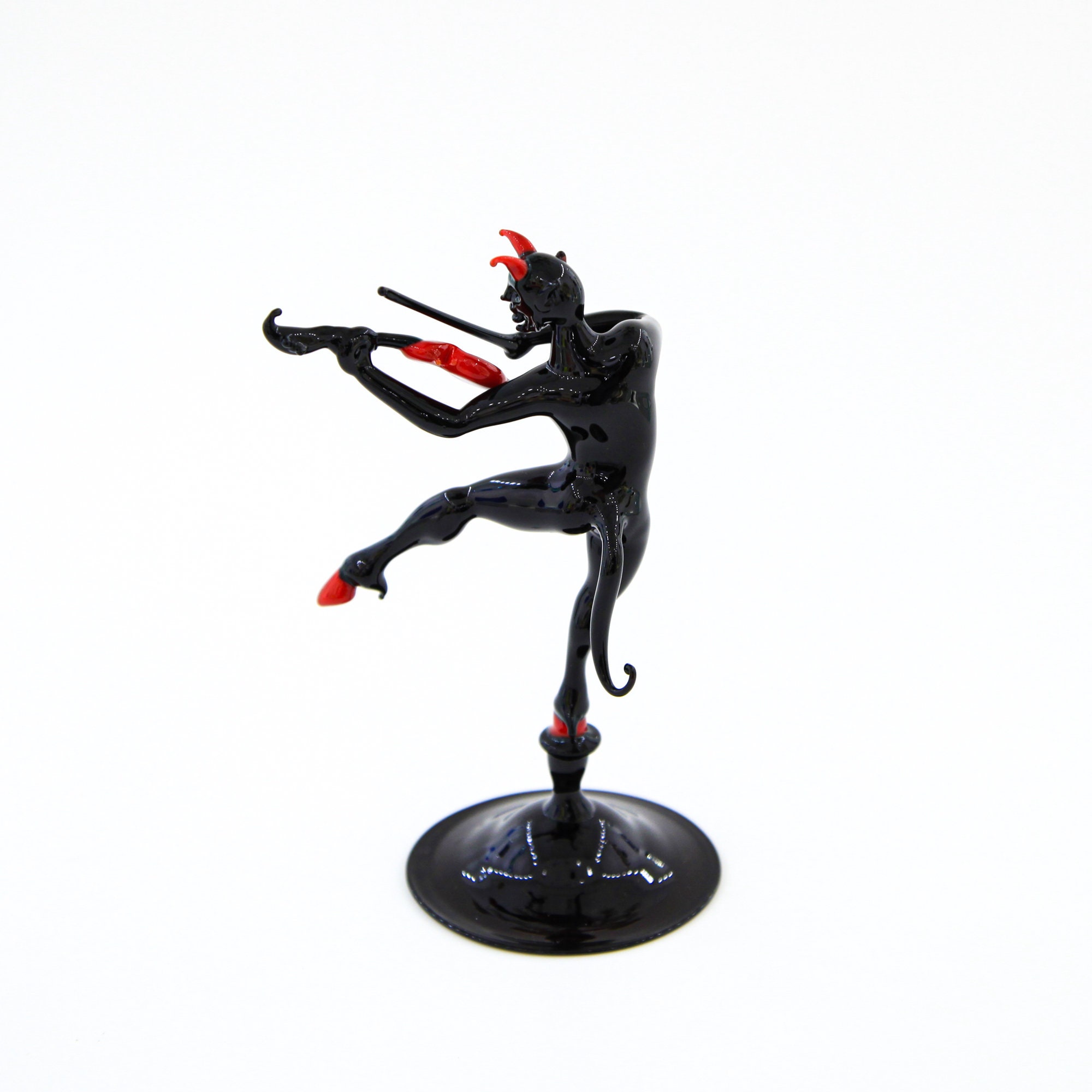 Black Devil Violinist Small Size - Murano Glass - Etsy