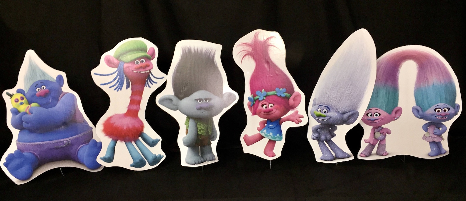 Trolls Characters Party Prop 24in Tall Signs Stands Cutout - Etsy