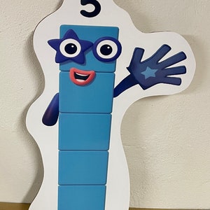 Number Blocks Character Stands, 24in Tall, Party Signs, Cutouts ...