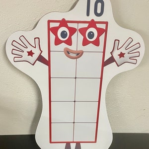 Number Blocks Character Stands, 24in Tall, Party Signs, Cutouts ...