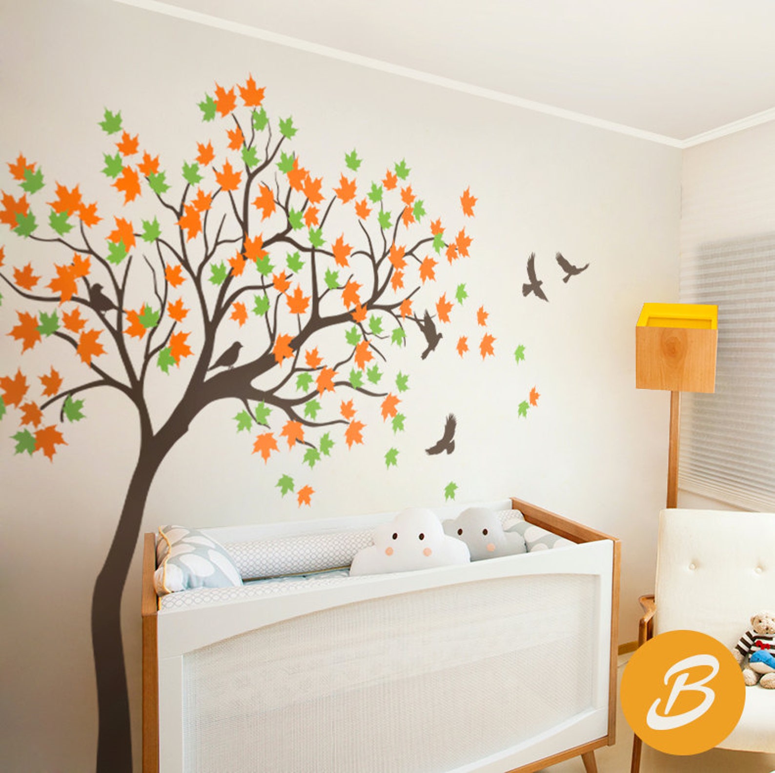 Large Tree Wall Sticker Tree and Birds Wall Art Tattoo Large - Etsy