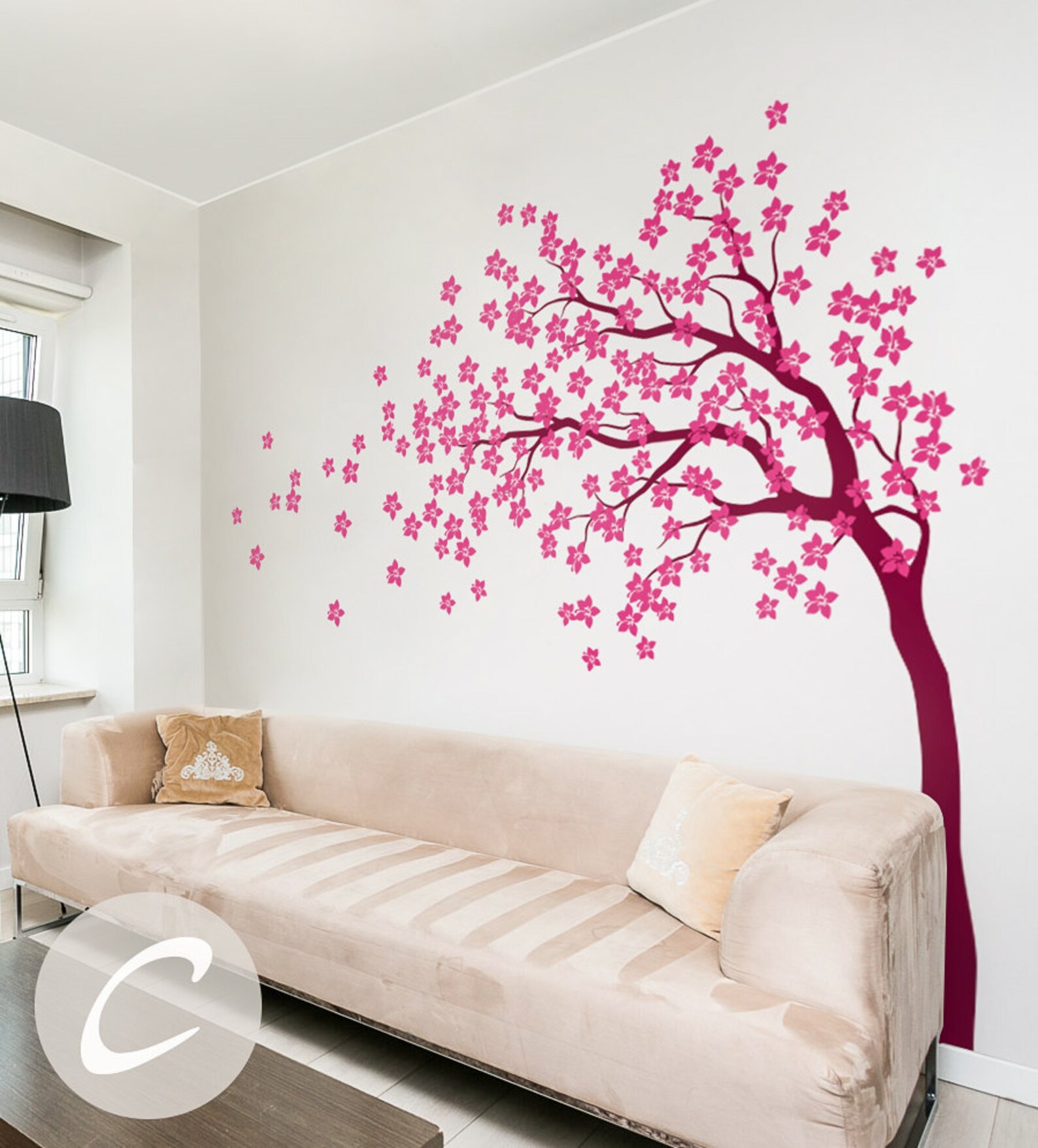 Large Blooming Tree Wall Sticker Tree Floral Wall Decal Large | Etsy