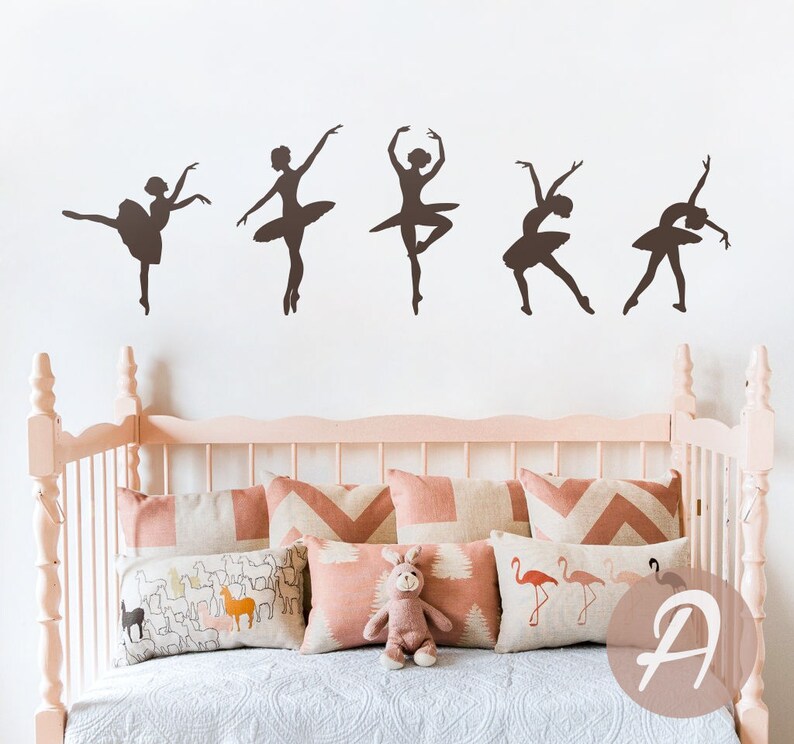 Ballerinas Wall Decal Dancing Ballerinas Wall Sticker Dancer Wall Decal ...