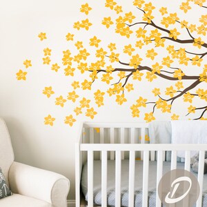Large Blooming Tree Wall Sticker Tree Floral Wall Decal Large Tree ...