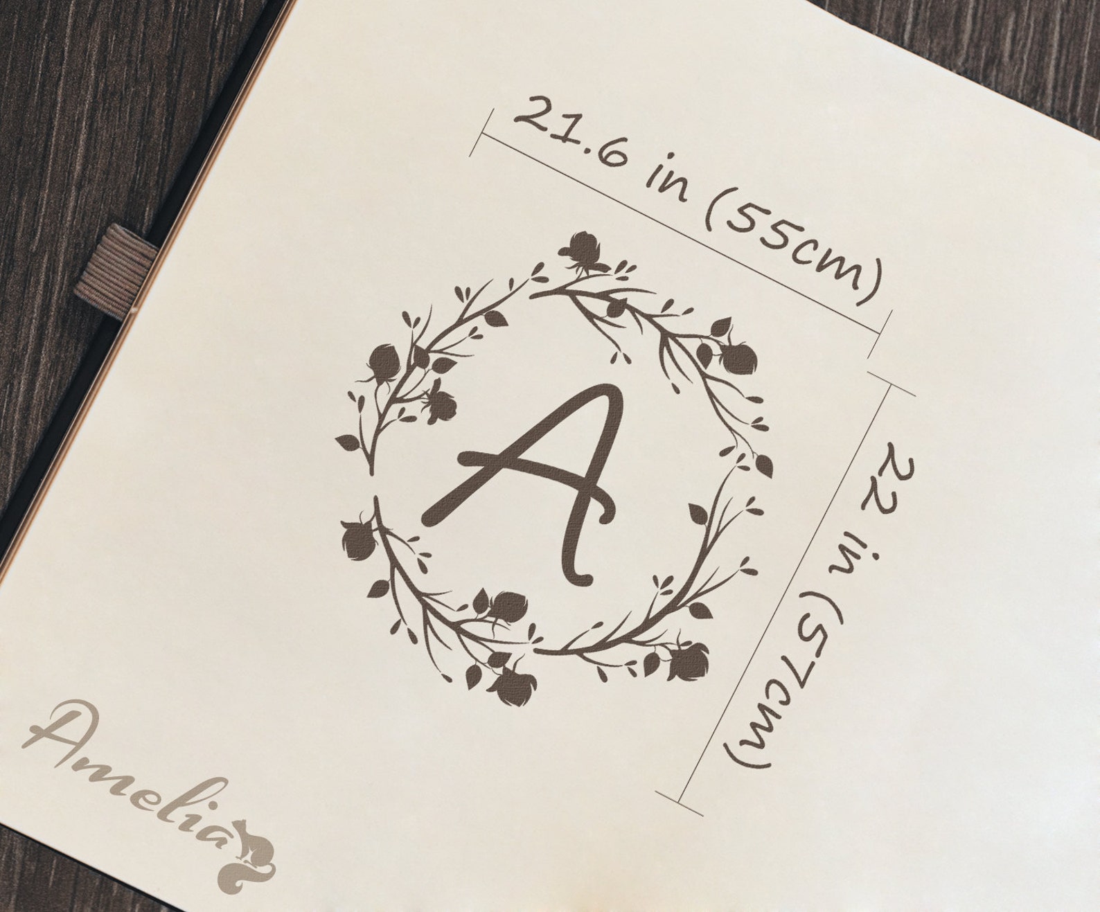 Baby Name Monogram Nursery Wall Decal Custom Wall Decals - Etsy