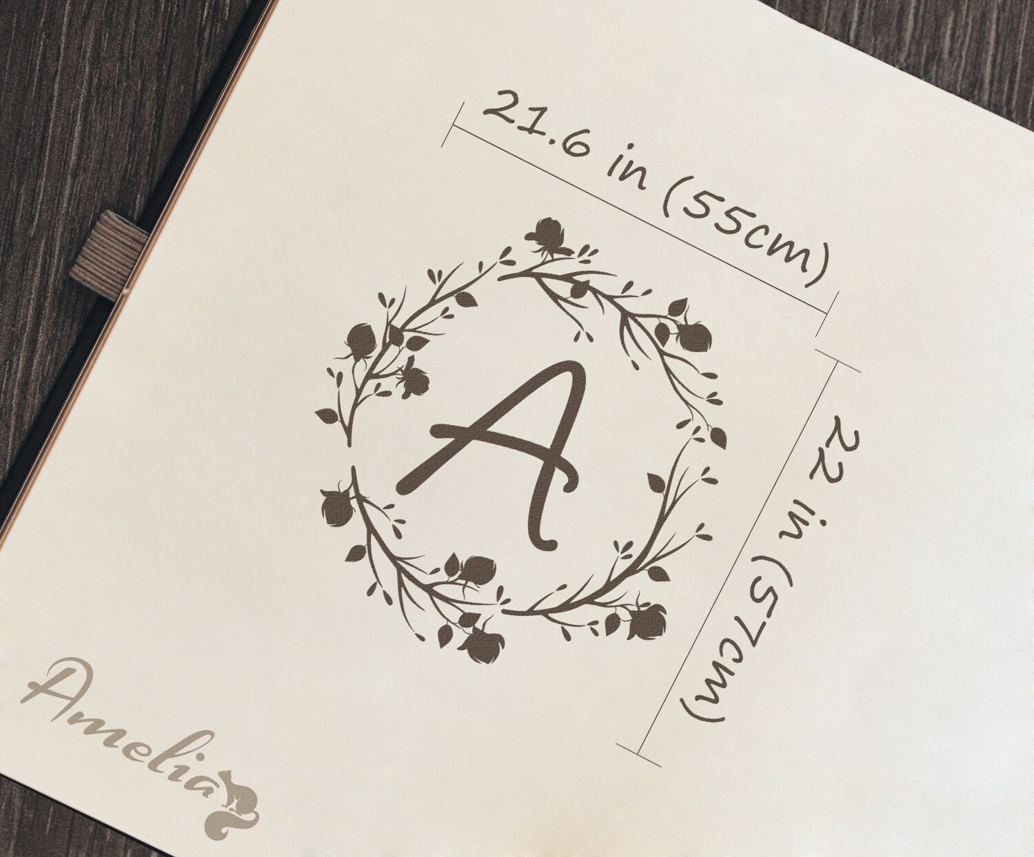 Baby Name Monogram Nursery Wall Decal Custom Wall Decals | Etsy