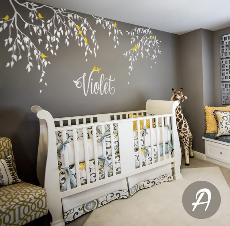 Tree Wall Decal Nursery Tree Decal Vinyl Nursery Decal Etsy
