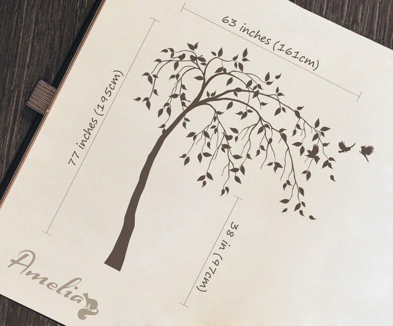 Willow Tree Decal Large Tree Decal White Tree Decal Temporary - Etsy Canada