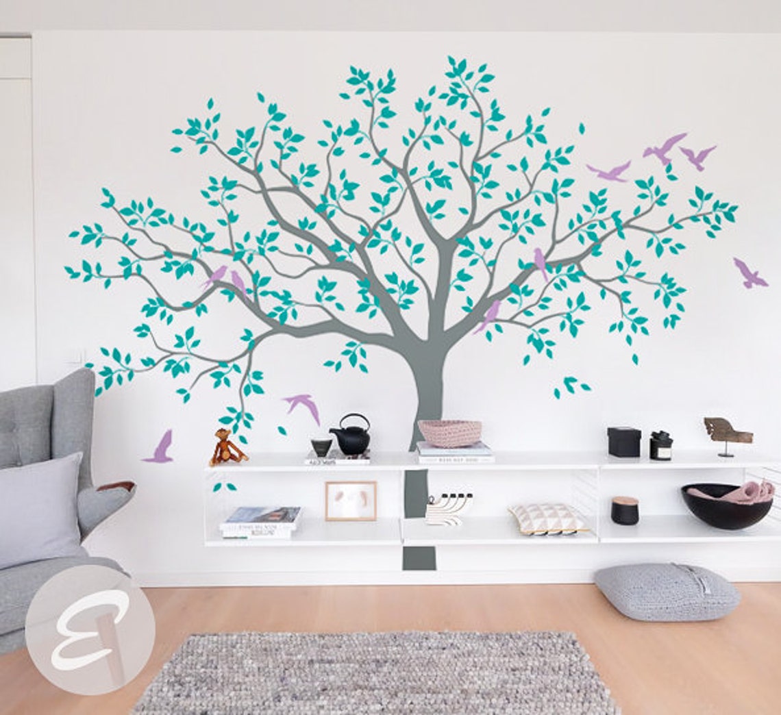Large Tree Wall Decal Tree Decal for Nursery Temporary Wall - Etsy