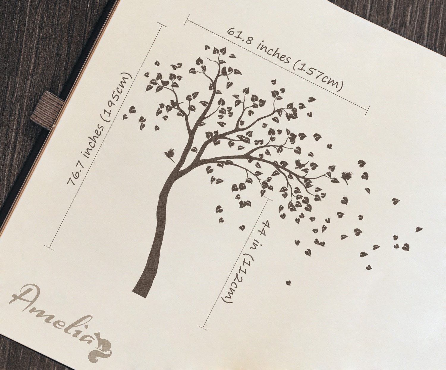 Large White Tree Wall Sticker White Tree Decal Wall Mural | Etsy