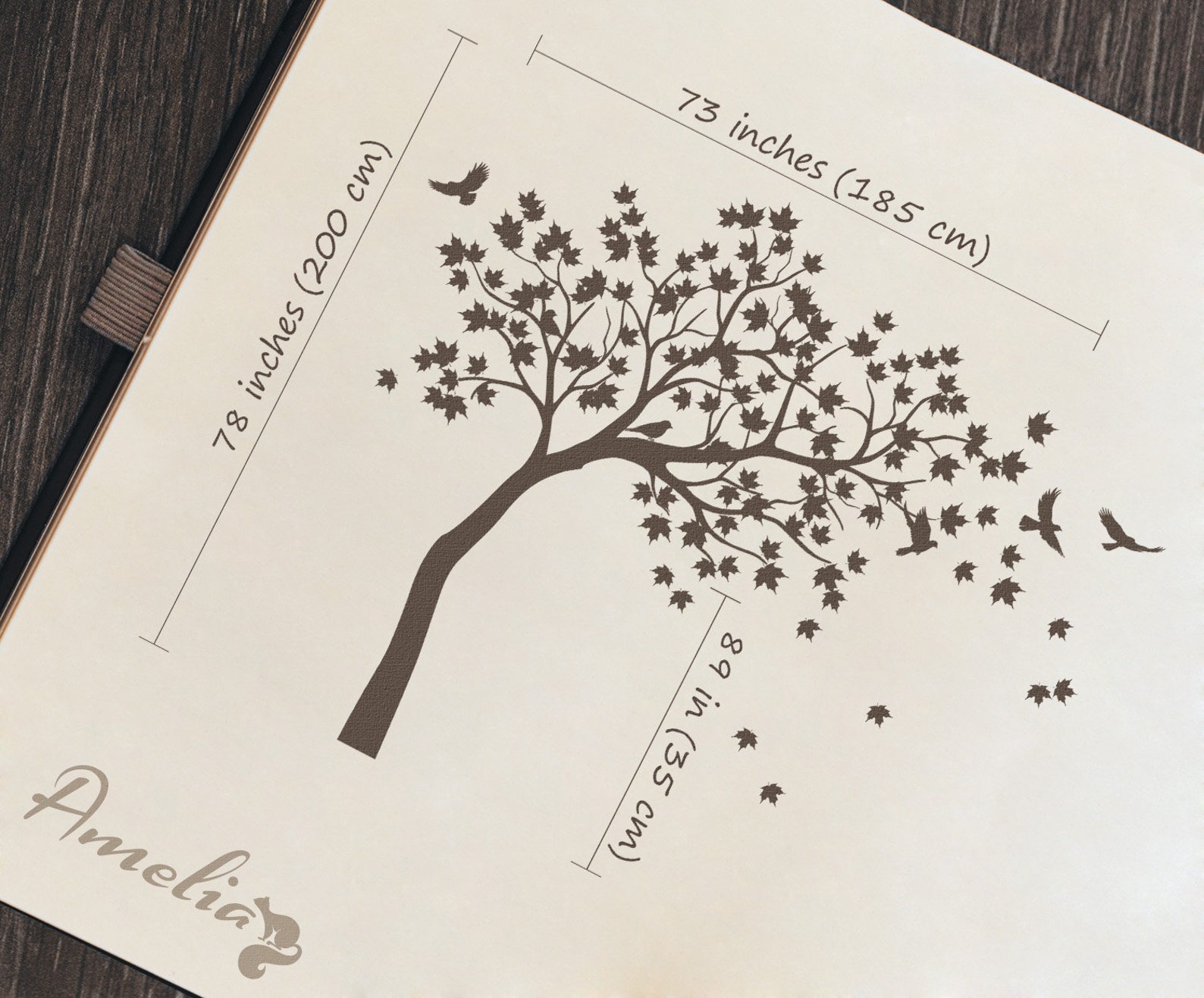 Maple Tree Wall Decal Nursery Wall Decal Wall Sticker for Kids - Etsy