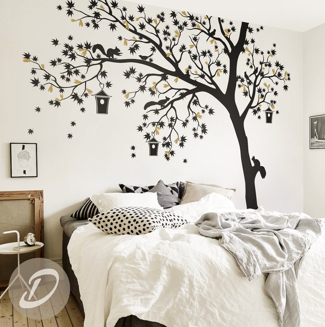 Large Tree Wall Sticker / Tree Birds Wall Sticker / Tree Wall Art ...