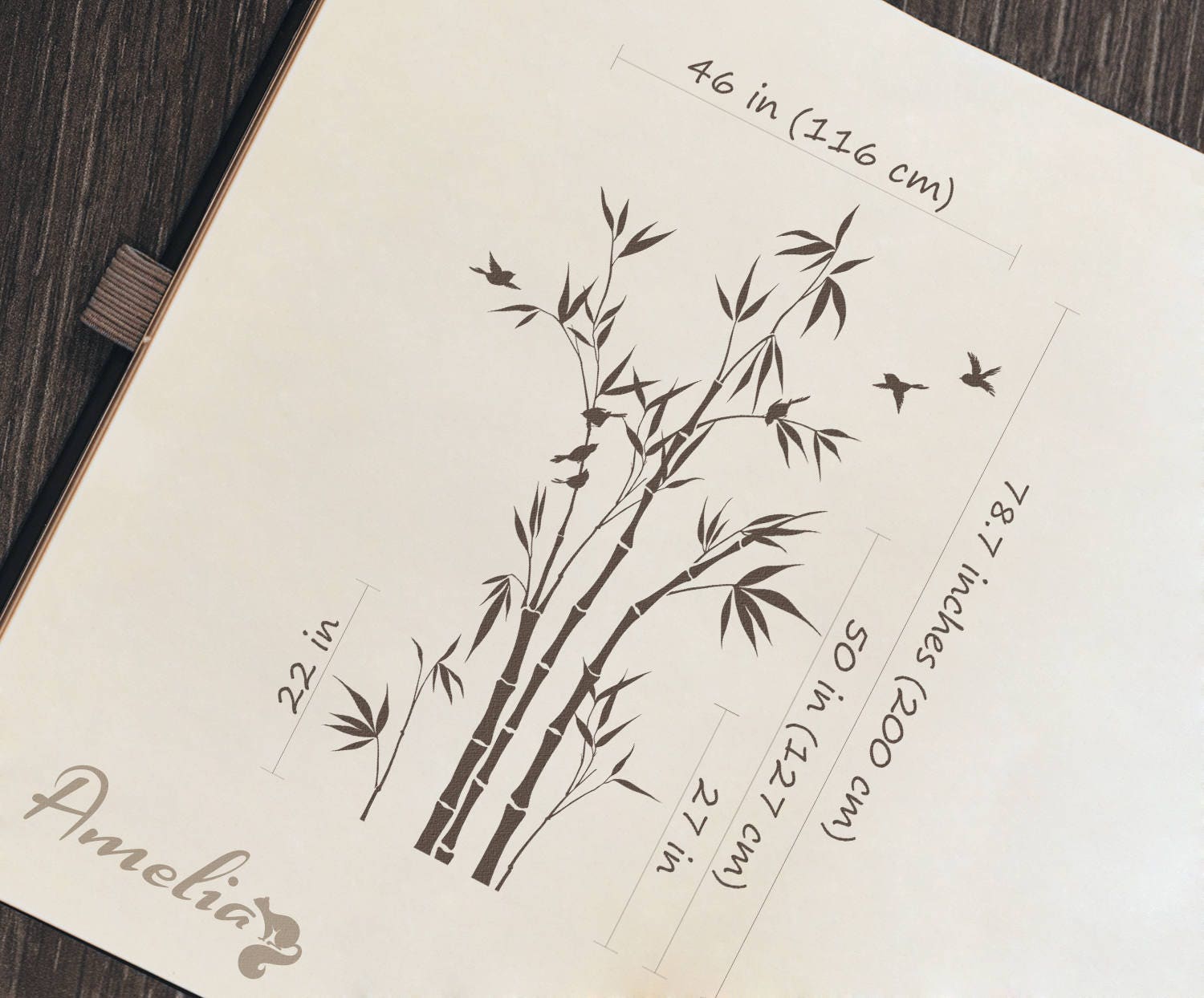 Bamboo Tree Forest Wall Decal Large Nursery Wall Decal Bamboo | Etsy