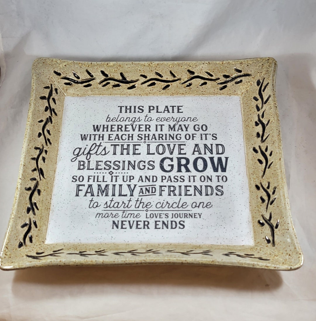Handmade Pottery Stoneware Giving Plate, Sharing Plate - Etsy