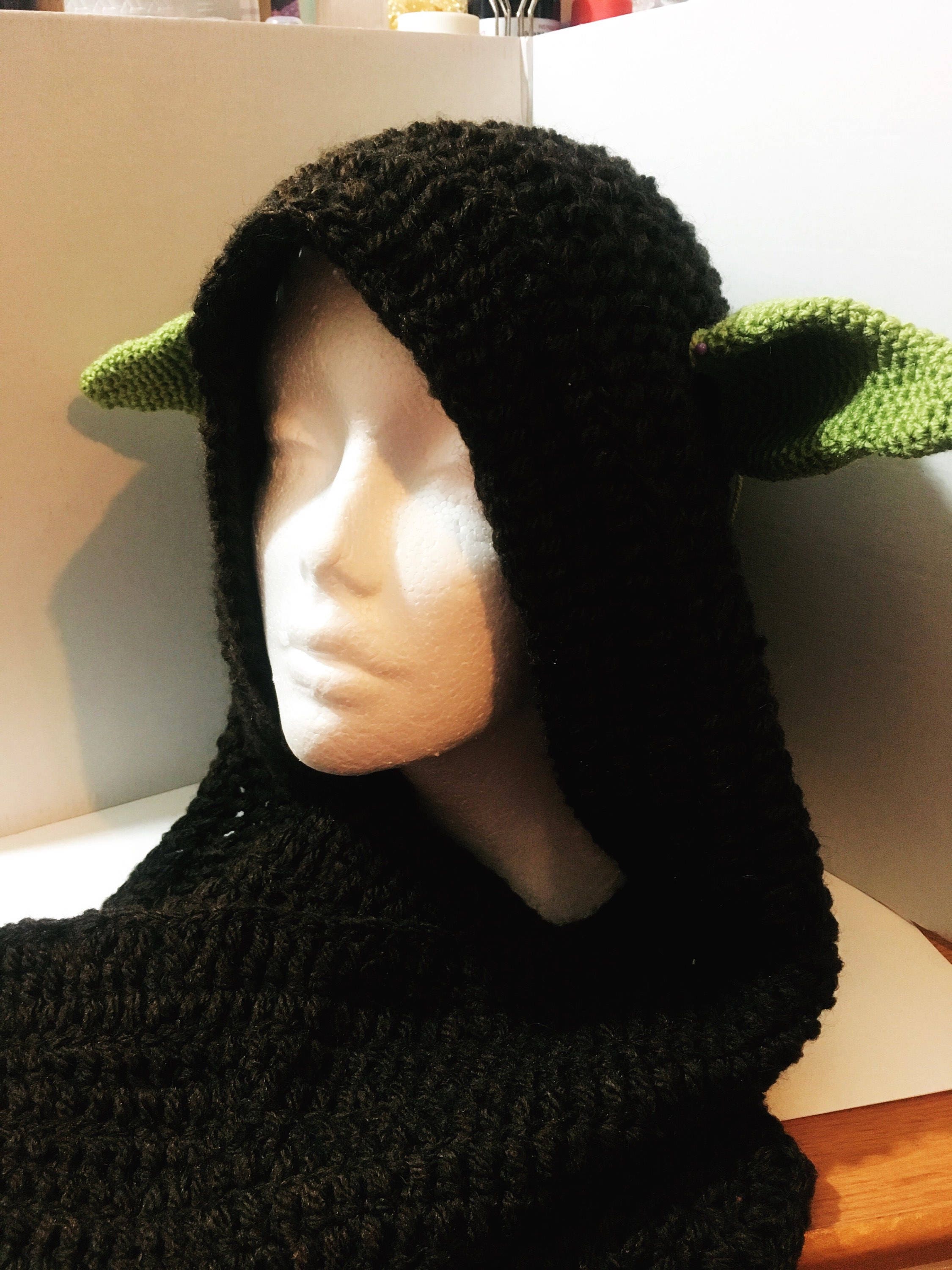 Star Wars Yoda Inspired Jedi Master Handmade Crochet Hood - Etsy UK