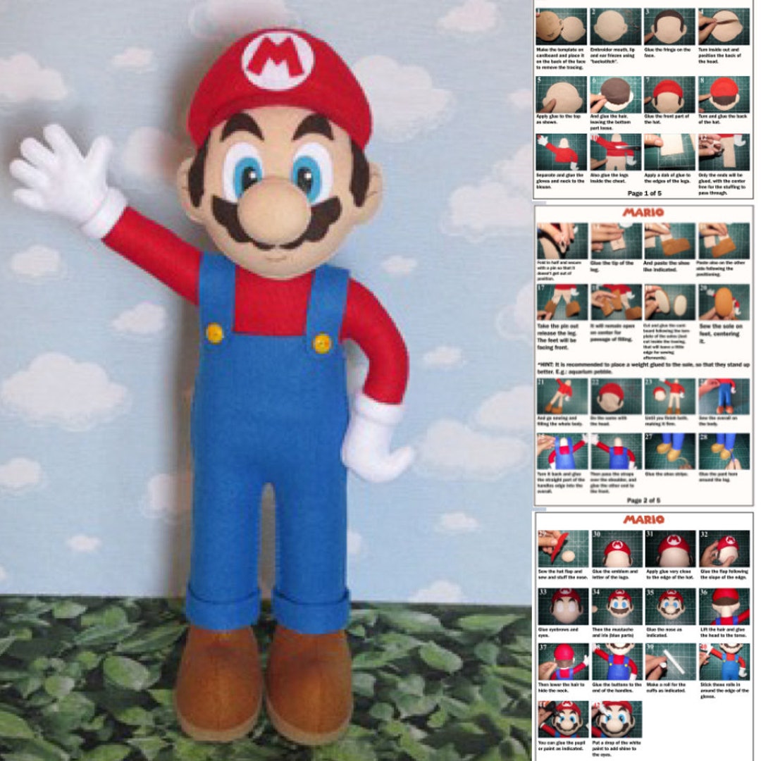 Super Mario PDF Pattern Felt Pattern Plush Pattern - Etsy