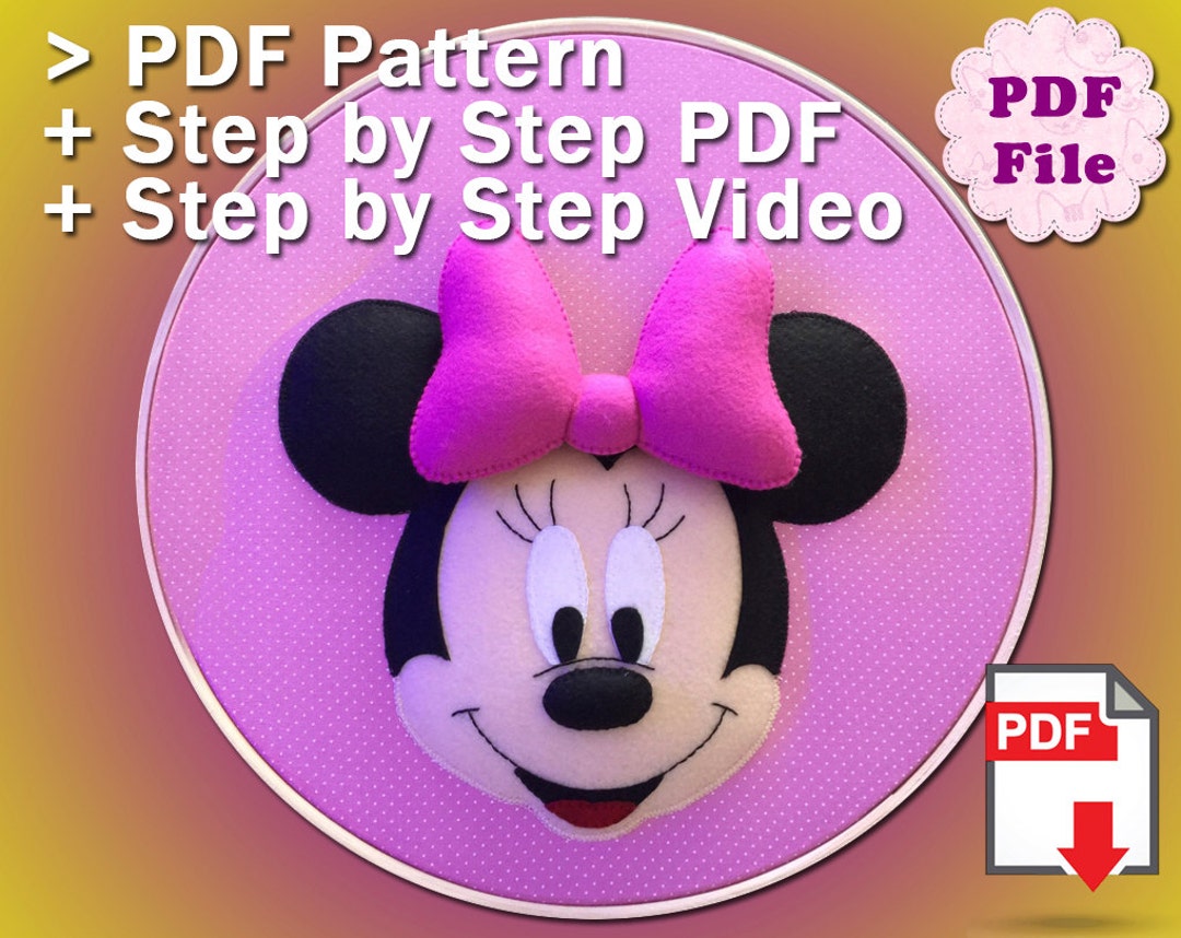 Minnie Mouse PDF Pattern, Felt Pattern, Plush Pattern - Etsy