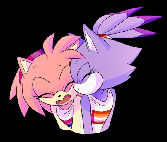 Blaze The Cat And Sonic The Hedgehog Kissing