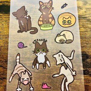 Cats Vinyl Sticker Sheets - Etsy
