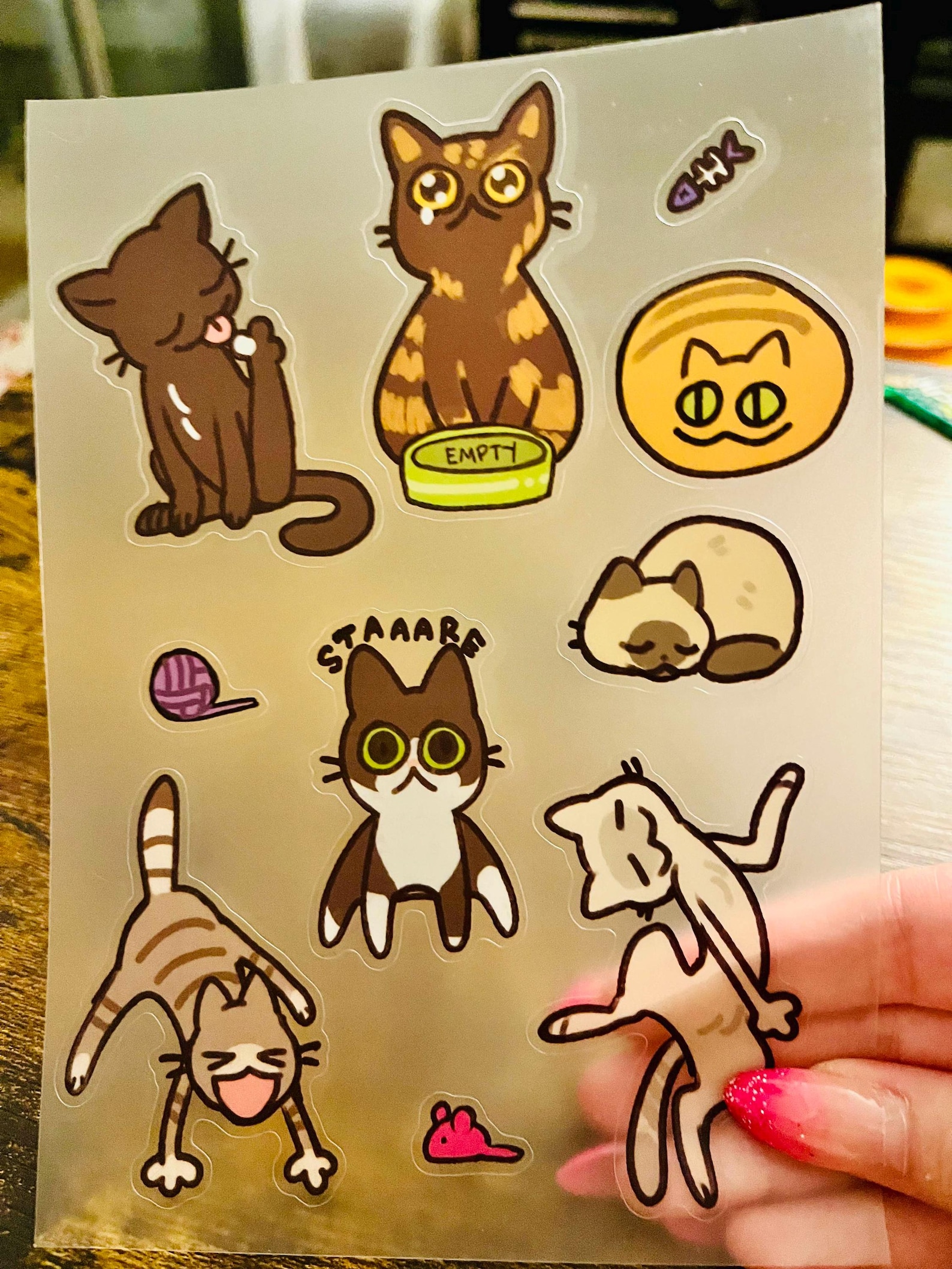 Cats Vinyl Sticker Sheets - Etsy