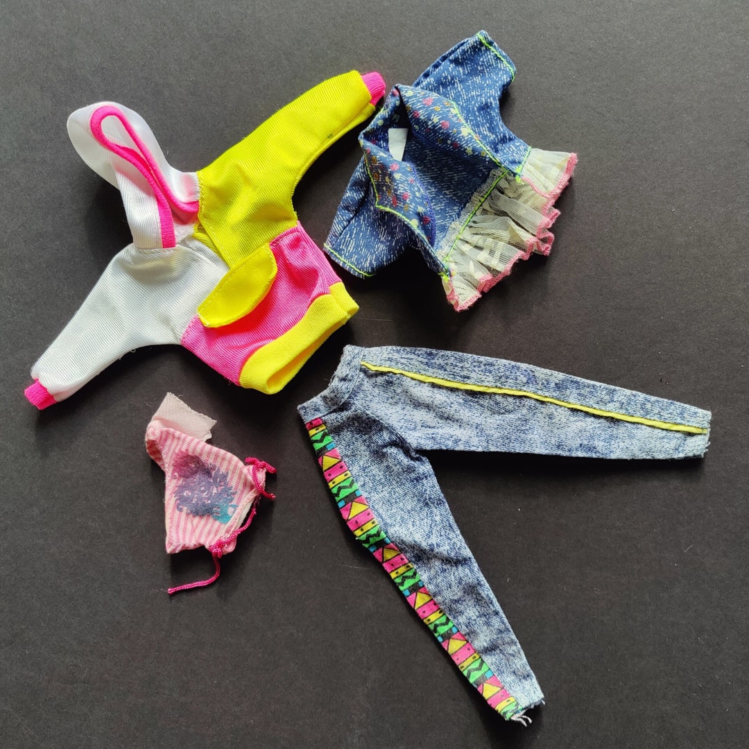 Barbie Acid Wash Denim 1980's 4 Piece Outfit Lot for 11 Dolls - Etsy