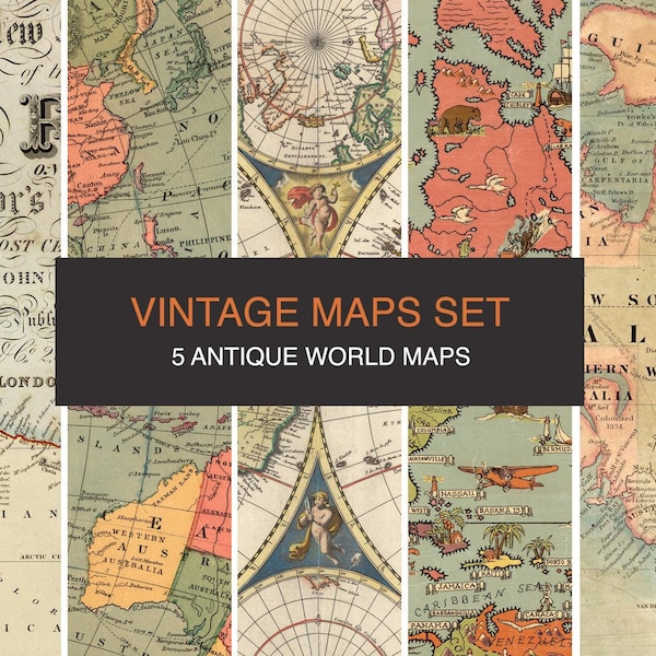 Decoupage World Map - Etsy