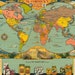 Vintage Digital World Map. 1933 Printable World Map. Antique School Map ...