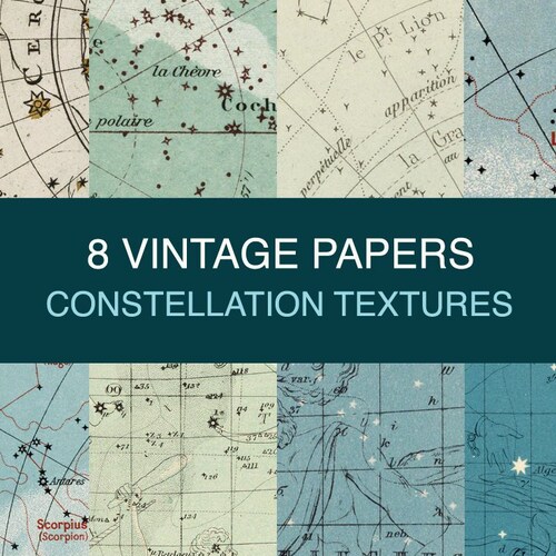 Star Maps Antique Celestial Zodiac Stars Digital Paper 2.5 - Etsy