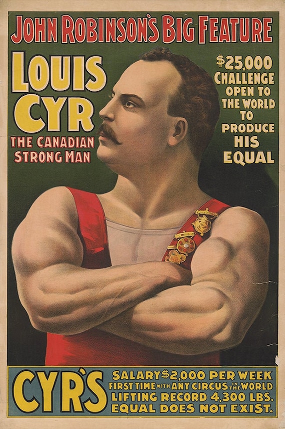 Vintage Strong Man Poster