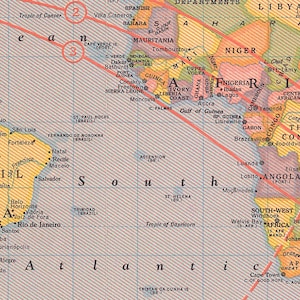 Mapa Mundial Impreso De 1962 – Estilo Vintage (descarga Digital) - Etsy