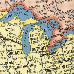 Old Map of United States of America Digital Download - US PRINTABLE Map ...