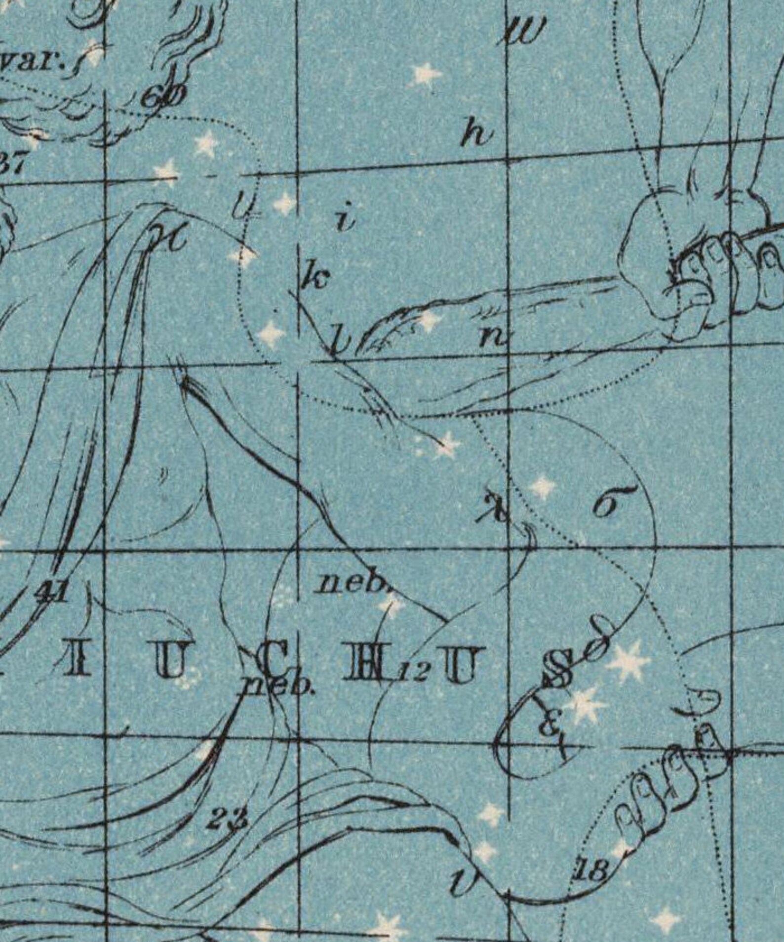 Celestial Constellation Digital Scrapbook Paper. Antique Star Maps ...