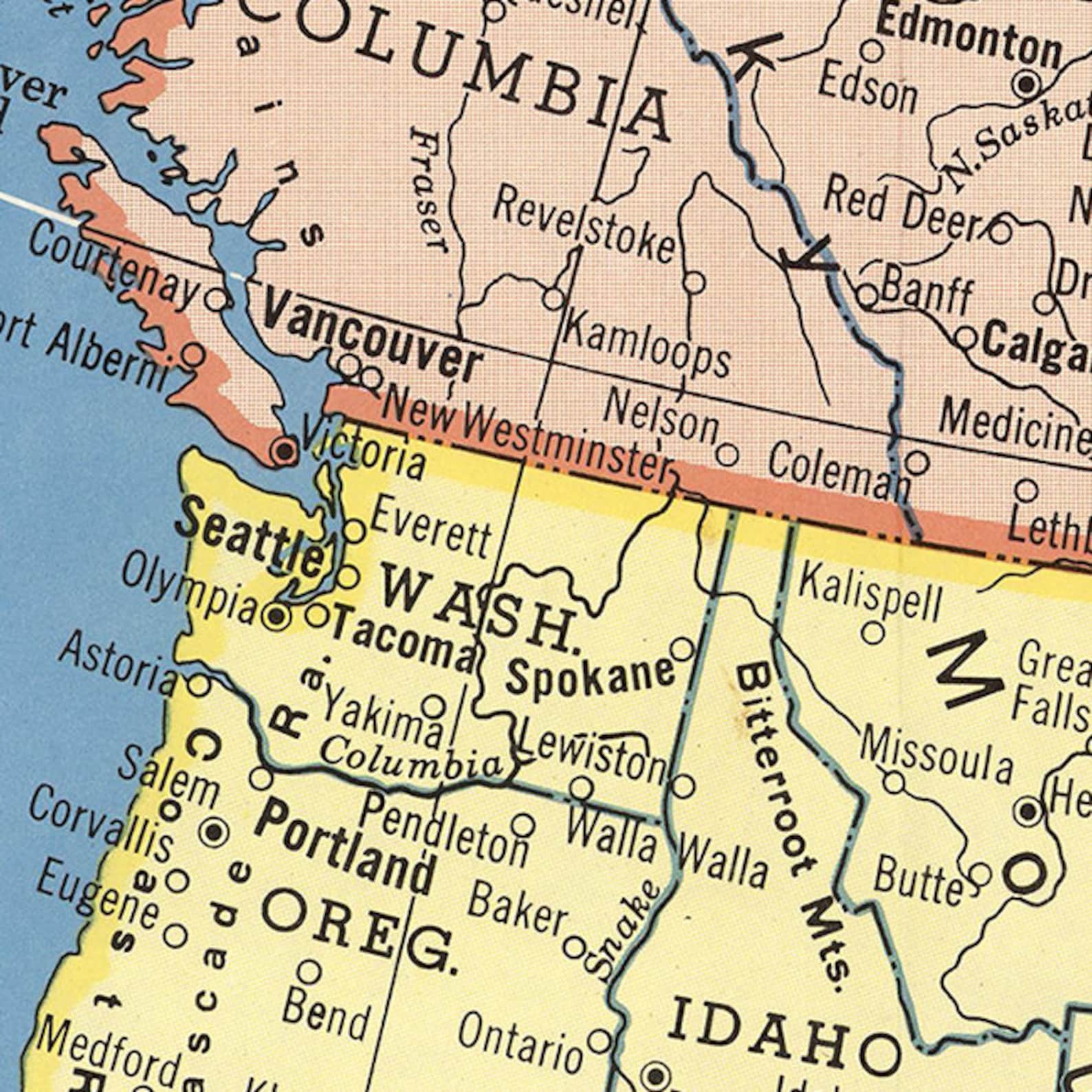 Old Map of United States of America Digital Download US | Etsy