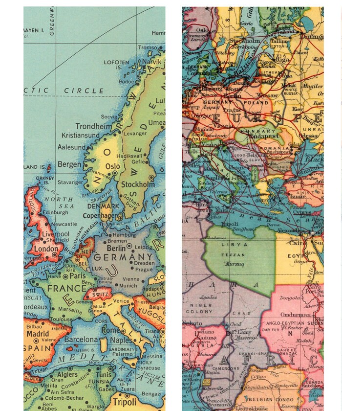 Printable Maps Bookmarks. Old Map Digital Bookmarks Collage - Etsy