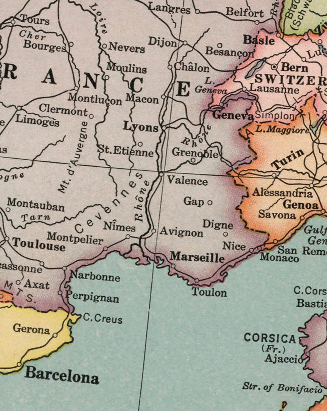 Europe Map Digital Poster. 1926 Vintage Map of Europe Print. - Etsy