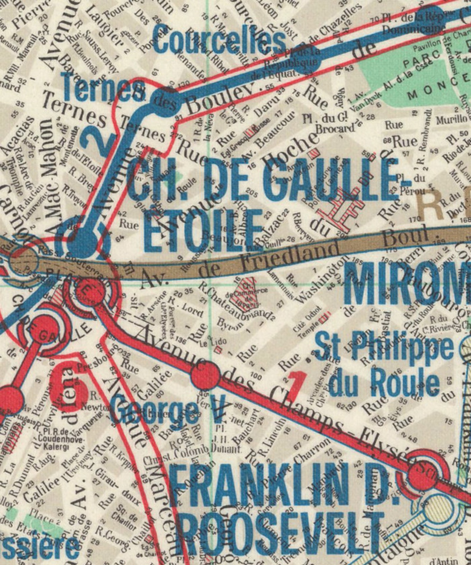 1986 Paris Subway Digital Map. Paris Digital Print. Paris Printable Map ...