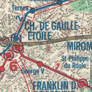 1986 Paris Subway Digital Map. Paris Digital Print. Paris Printable Map ...