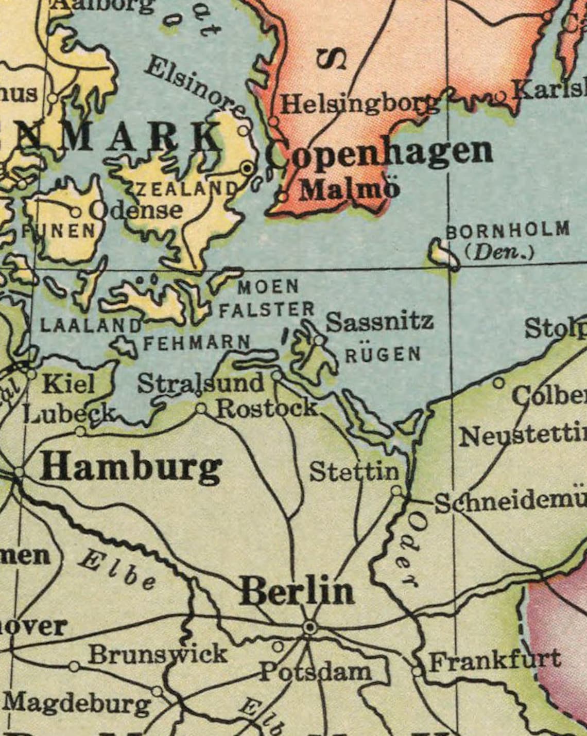 Europe Map Digital Poster. 1926 Vintage Map of Europe Print. - Etsy Canada