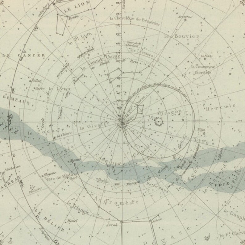 Celestial Constellation Digital Scrapbook Paper. Antique Star - Etsy