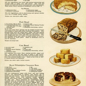 Printable Vintage Cookbook Pages. Cookbook Pages Baking Illustrations ...
