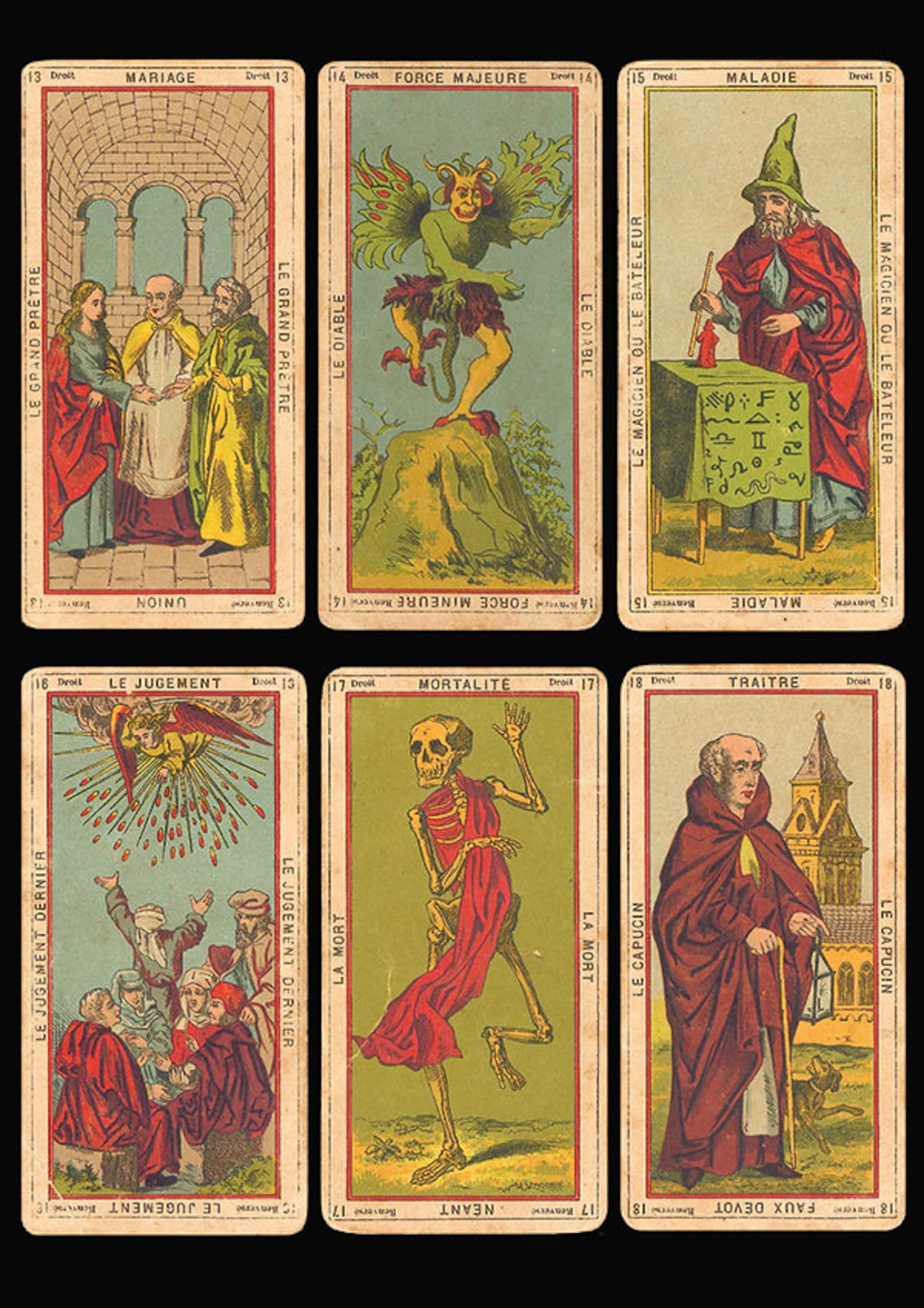 Printable Vintage Tarot Cards Digital Tarot Art Set Of 24 Etsy Uk