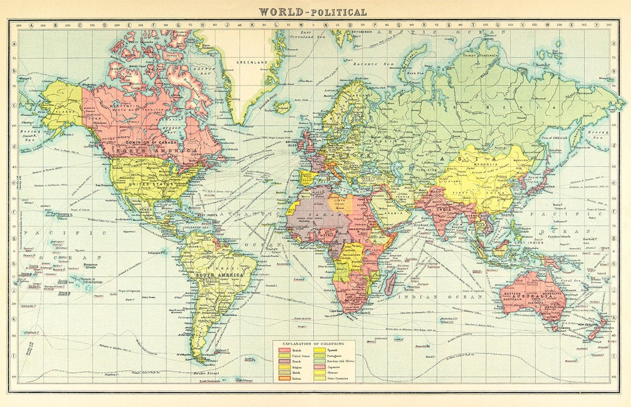 Printable World Map Poster