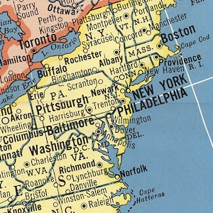 Old Map of United States of America Digital Download - US PRINTABLE Map ...