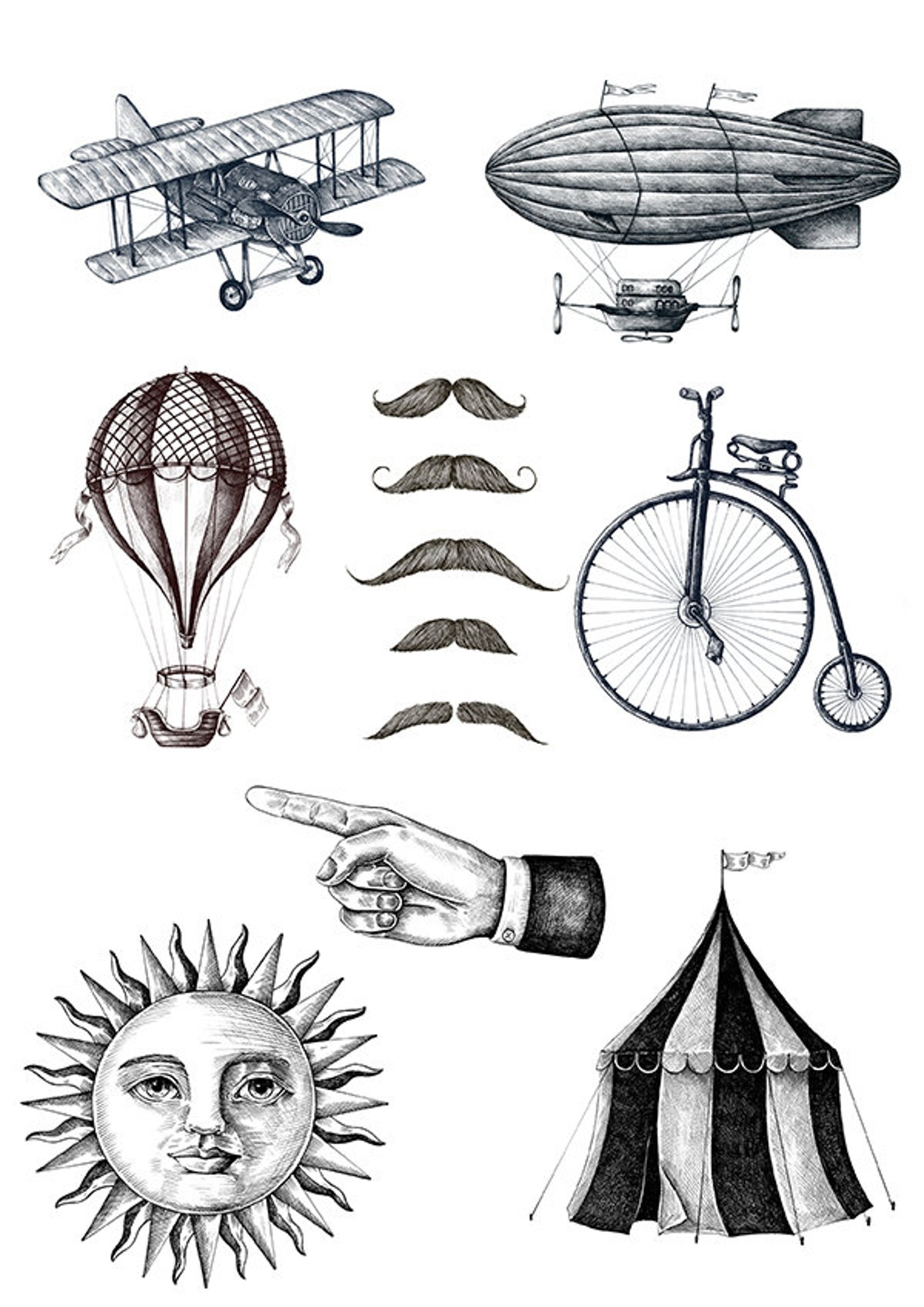 Vintage Elements Digital Clipart. 16 Printable Vintage - Etsy
