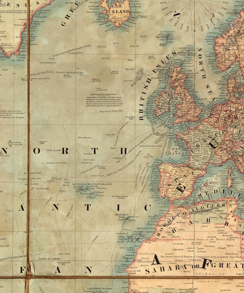 World Map Digital Print Set Antique World Map Printable Etsy