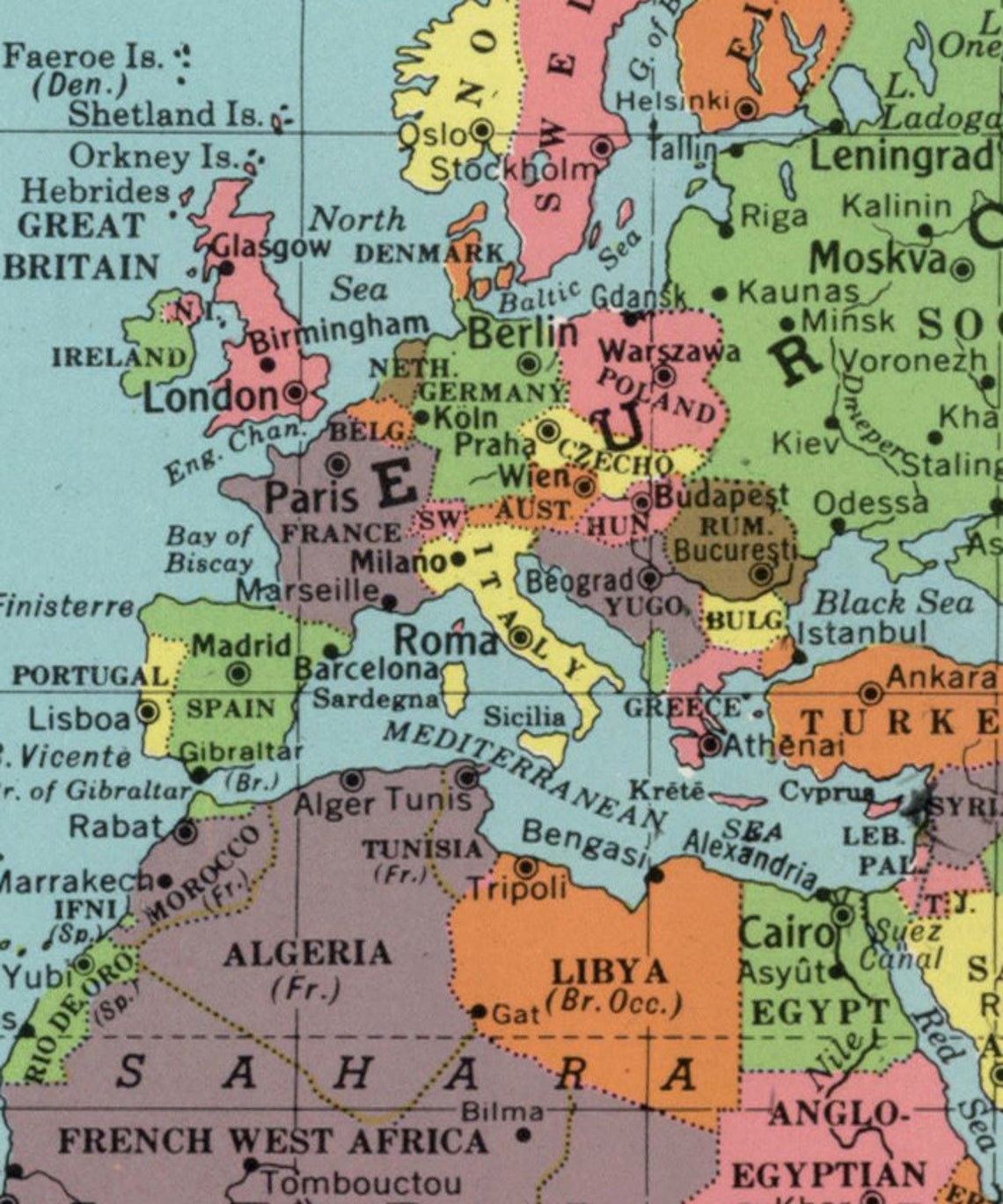 World Map Digital Print. PRINTABLE Map Poster. Antique School - Etsy Canada